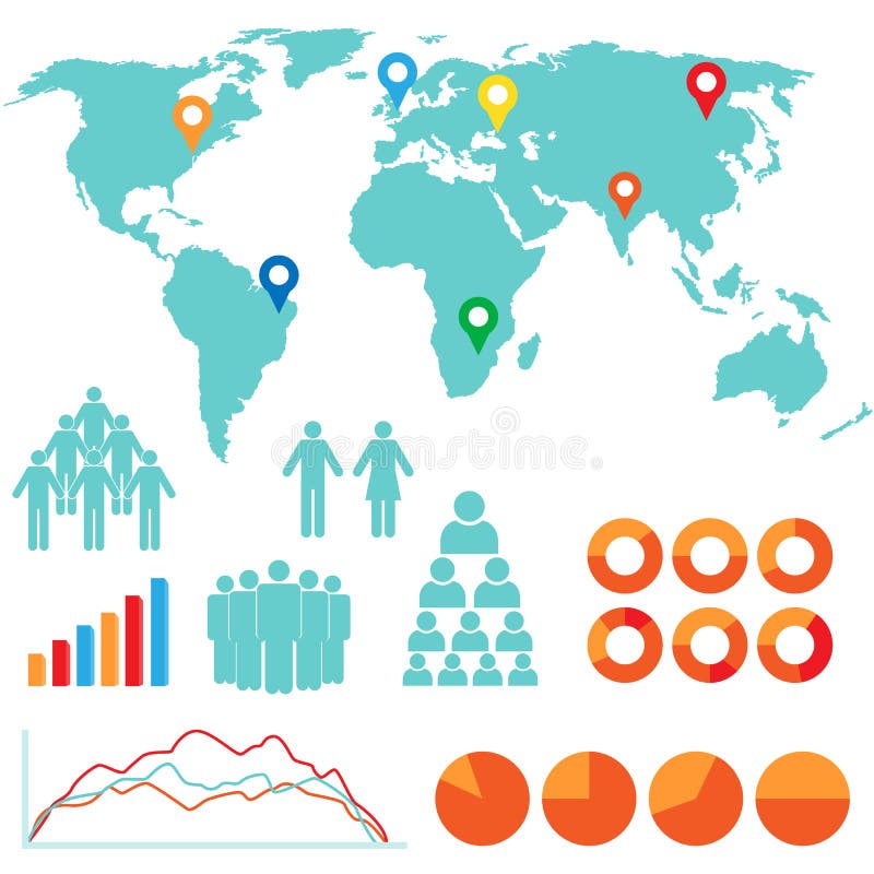 Vector World Infographics Set. Stock Vector - Illustration of report ...