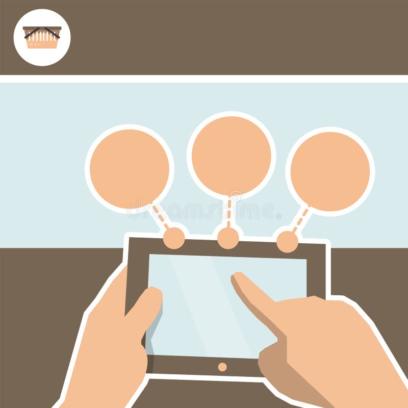 Infographics for Design Online Store. Tablet and Product Selection ...