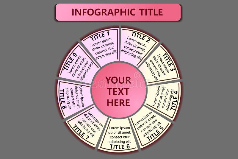 Infographics Design in Round Shape Stock Vector - Illustration of ...