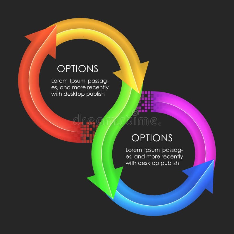 Circular Flow Diagram with Arrows - Colorful Stock Illustration ...