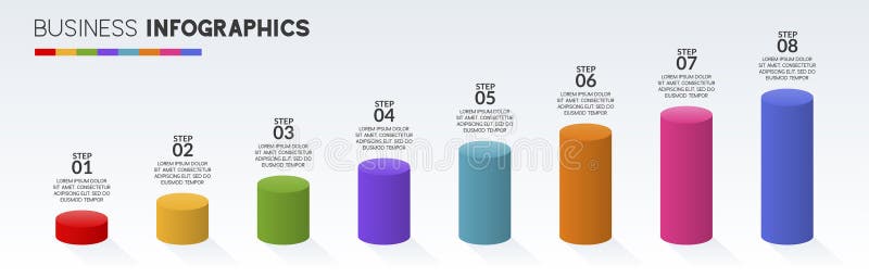 Infographics Design Template and Icons with 8 Options or 8 Steps Stock ...