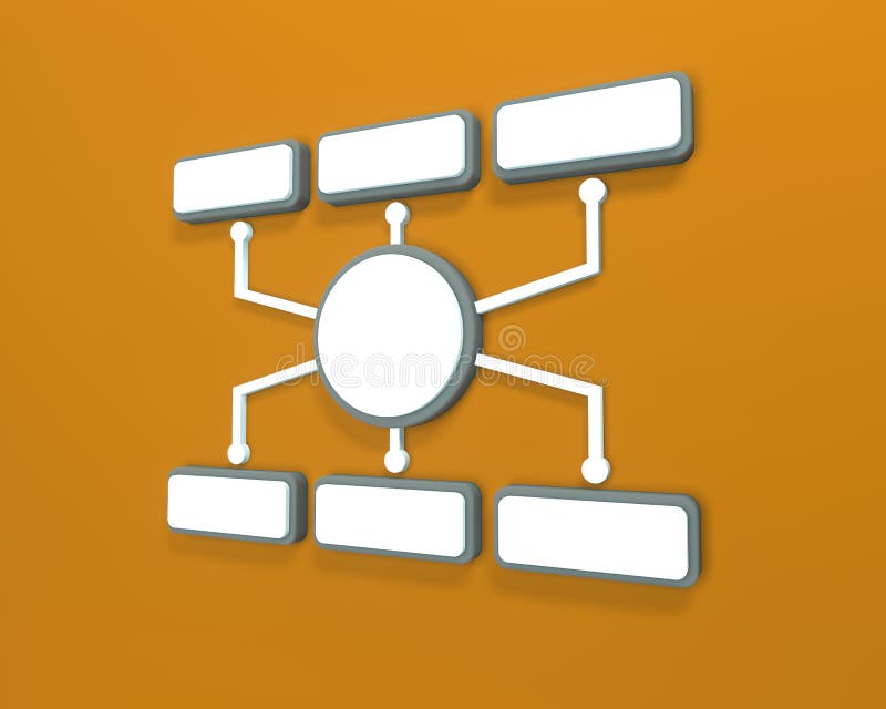 Infographics Design Template. Six Components of One on Orange ...