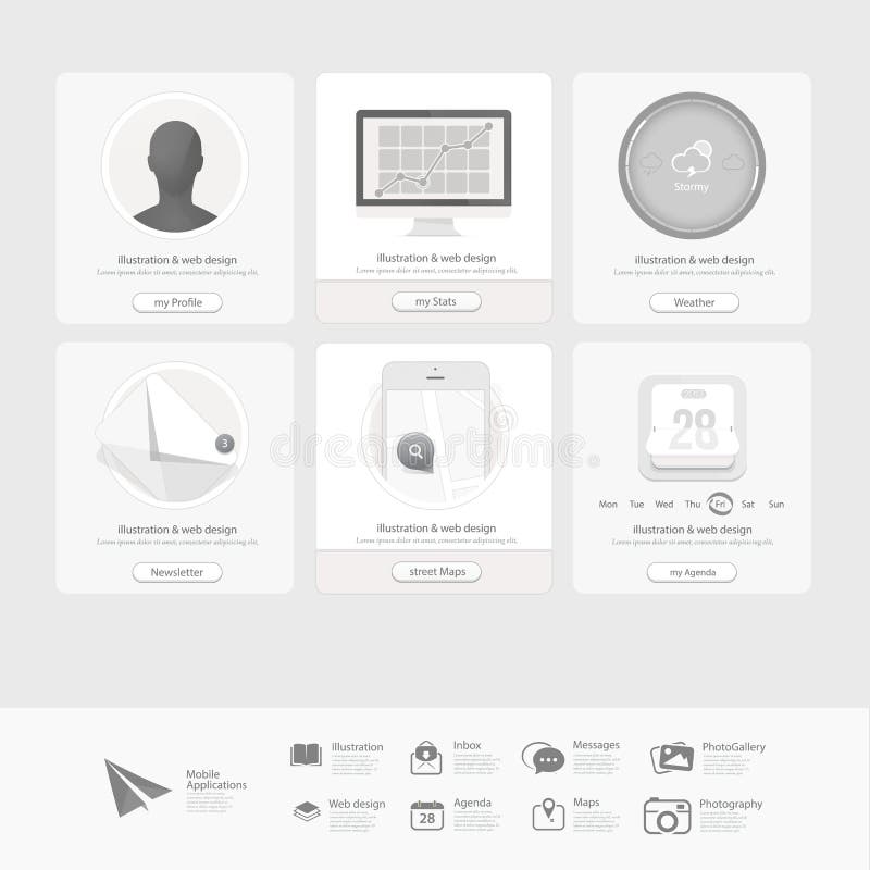 Infographics Design UI Elements: Collection of Col Stock Vector ...