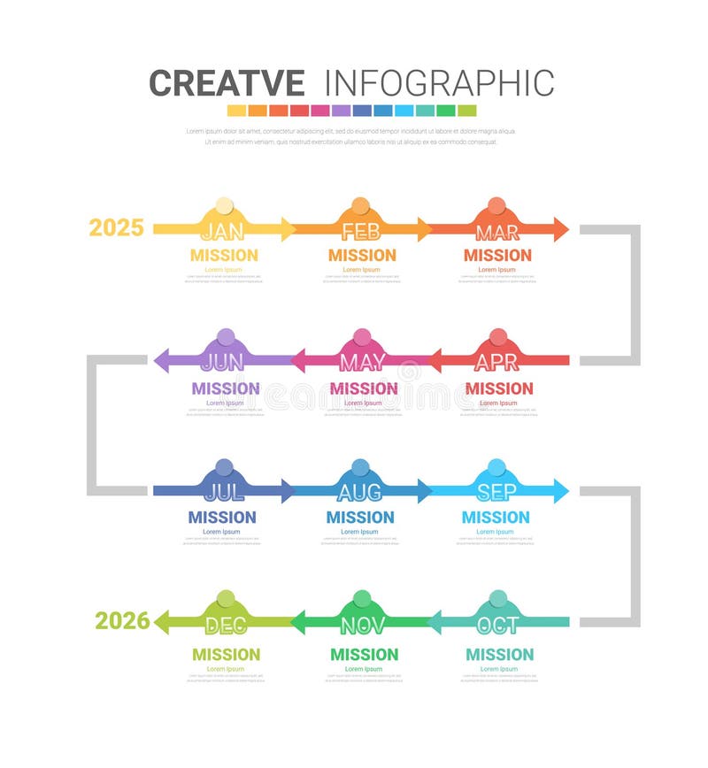 Infographics Element Design for All Month, 12 Months, Can Be Used for ...