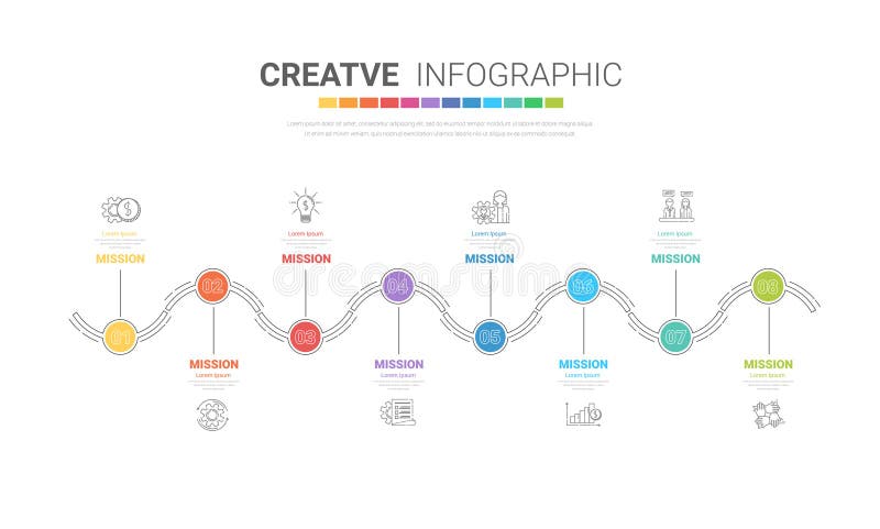 Infographics Element Design for 8 Option, Can Be Used for Business ...