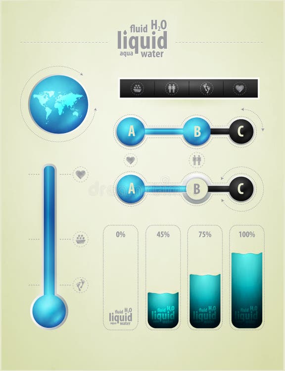 Infographics Element on Water Stock Vector - Illustration of icon ...