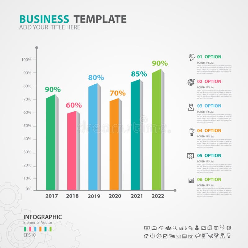 Infographics Elements Diagram with 6 Steps, Options, Rectangular 3d ...