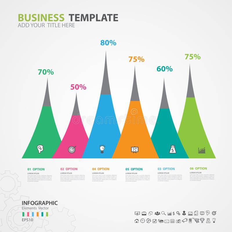 Infographics Elements Diagram with 6 Steps, Options, Slide ...