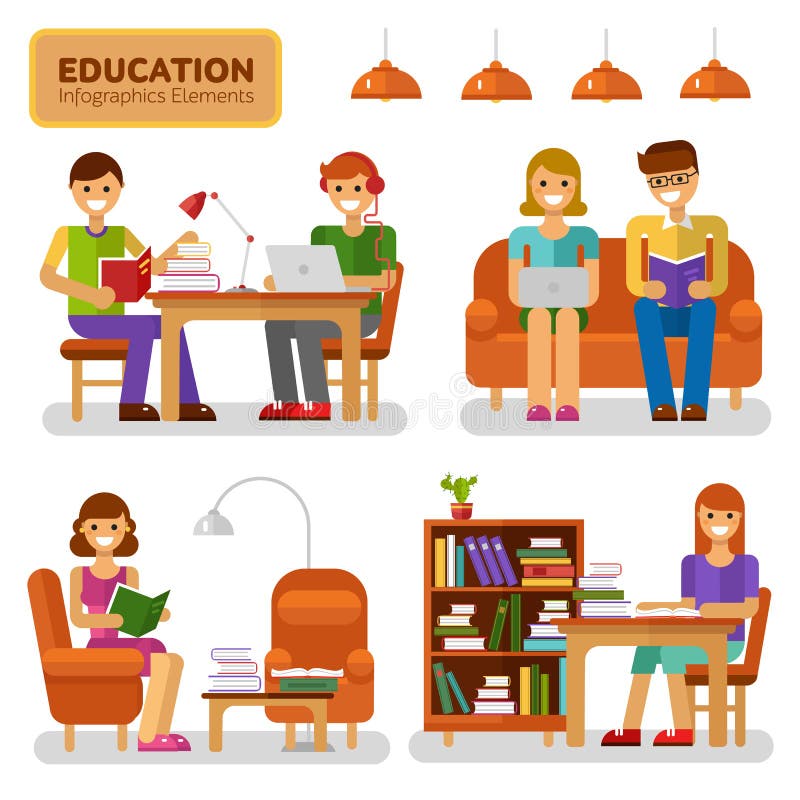 Infographics Elements of Education Stock Vector - Illustration of ...