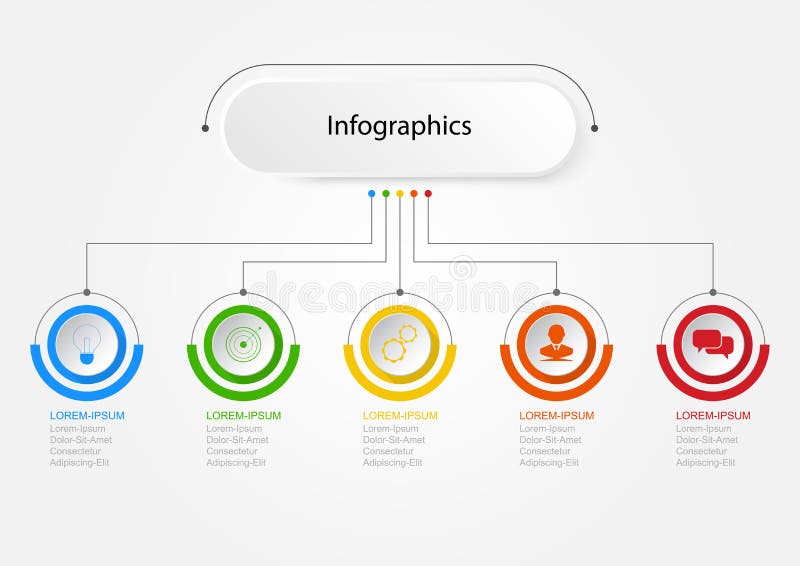 Infographics of 5 Elements Horizontal Business Data Visualization ...