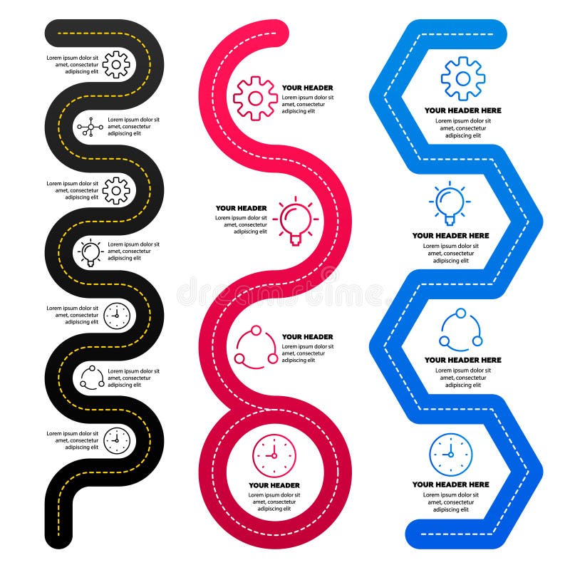 Infographics Elements. Road Map Stock Vector - Illustration of business ...