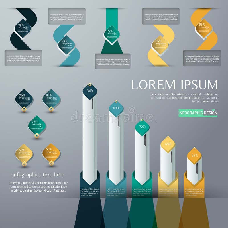 Infographics Elements Set. Information Graphics. Vector Illustration ...