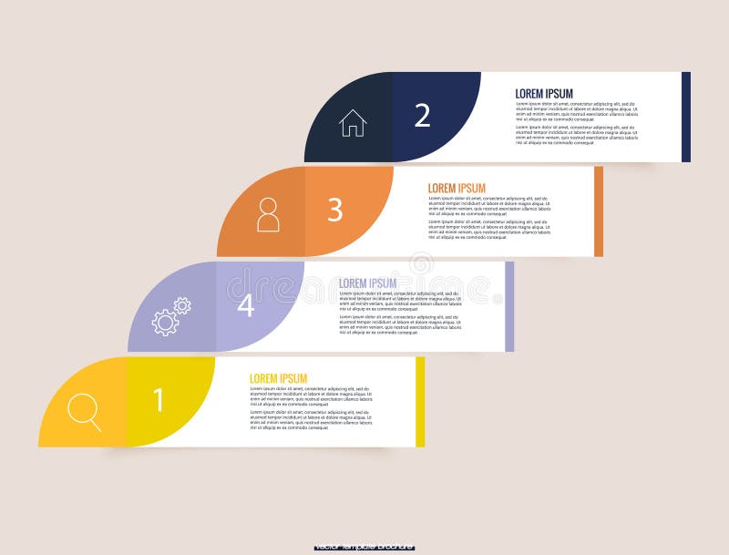 Infographics Elements. 4 Steps of Timeline Infographics Design Template ...