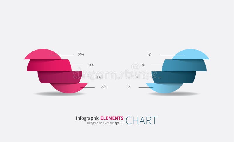 Infographics Elements in Two Colors Stock Vector - Illustration of ...