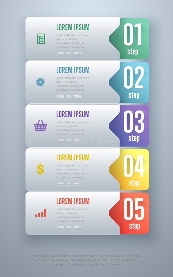 Infographics Elements Vector Template Stock Vector - Illustration of ...