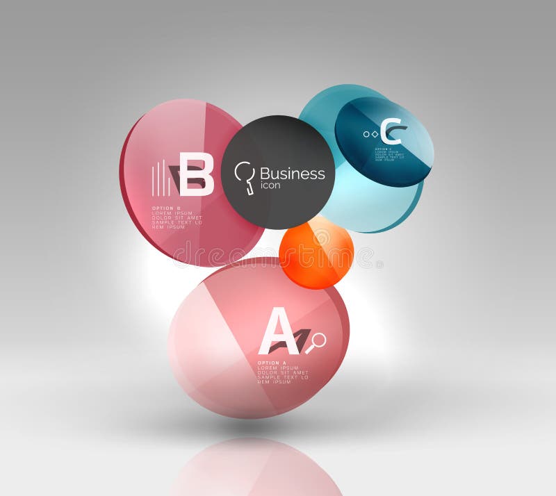 Infographics En Verre De Cercle Illustration Stock - Illustration du ...