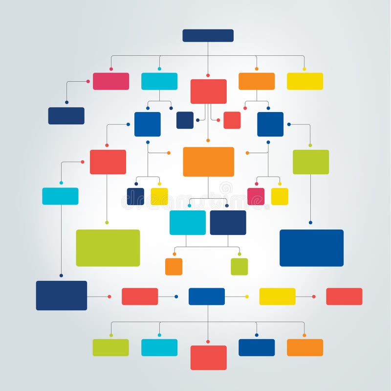 Infographics Flowchart. Colored Shadows Scheme Stock Vector ...