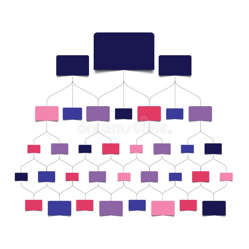 Infographics Flowchart. Colored Shadows Scheme Stock Vector ...