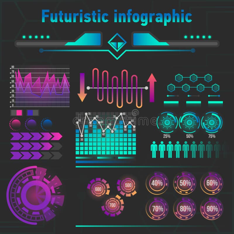Infographics Futurista Abstracto Ilustración del Vector - Ilustración ...
