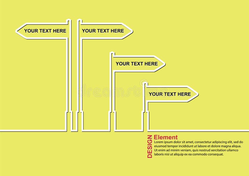 Infographics, Direction or Stage of Development Stock Vector ...
