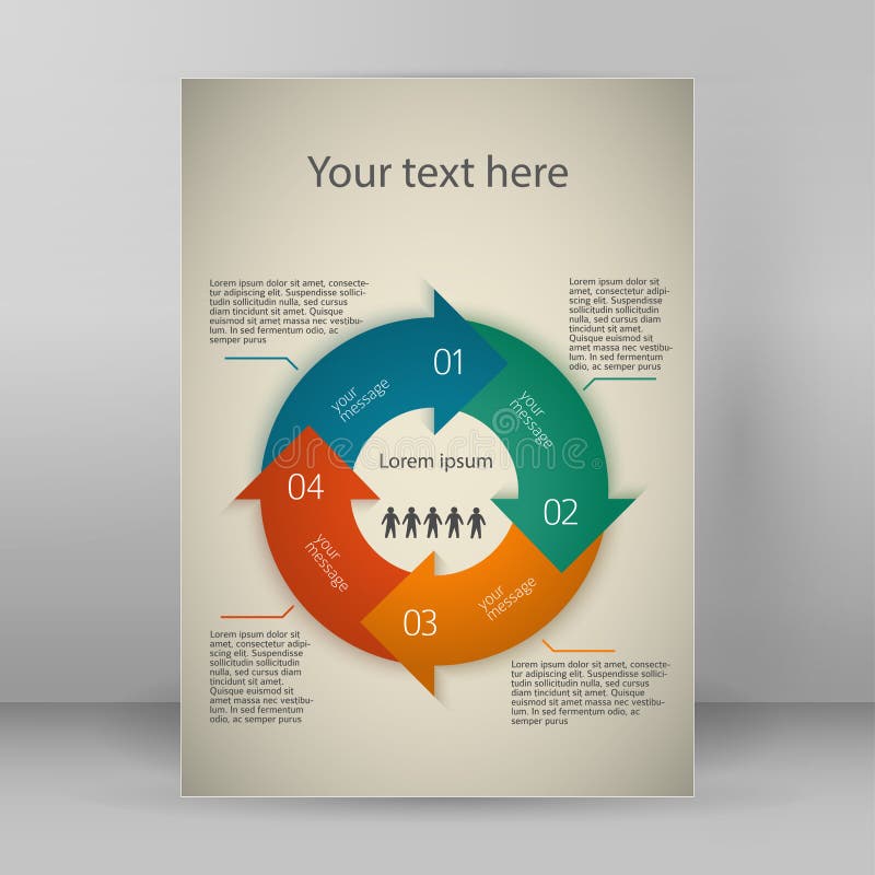 Infographic Template In A4 Format In Blue Color. Infographic Vector ...