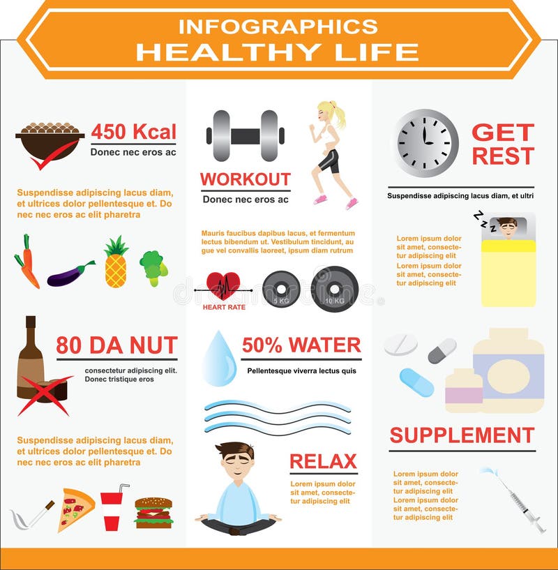 Diet Concept Infographic Template Design Stock Vector - Illustration of ...