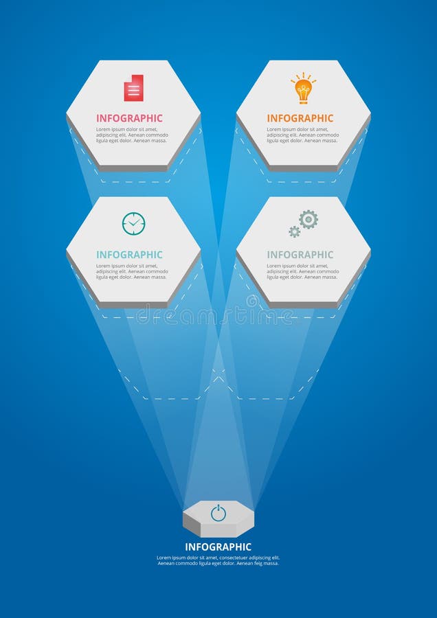 Infographics-Hexa-4_Template Stock Vector - Illustration of document ...