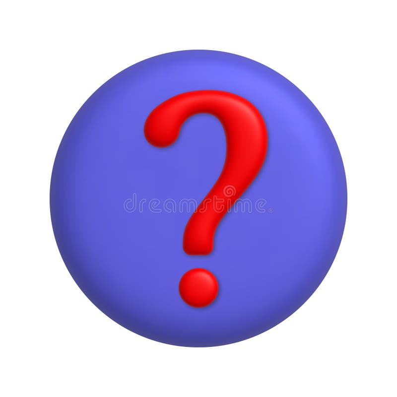 Infographics Icon. Red Question Mark Symbol on Purple Button Stock ...
