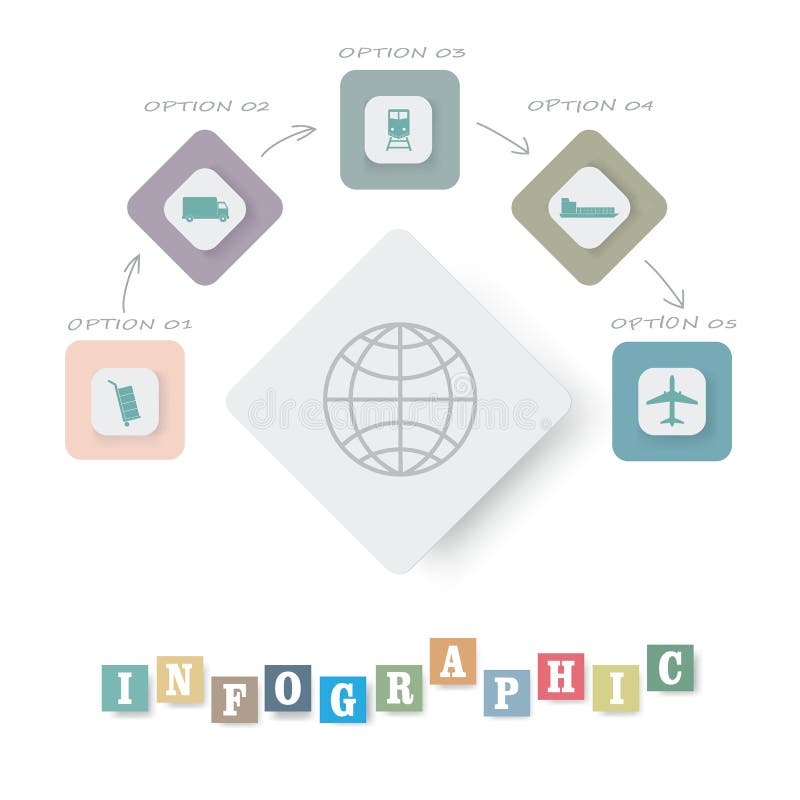 Infographics with icons. stock vector. Illustration of network - 84228534