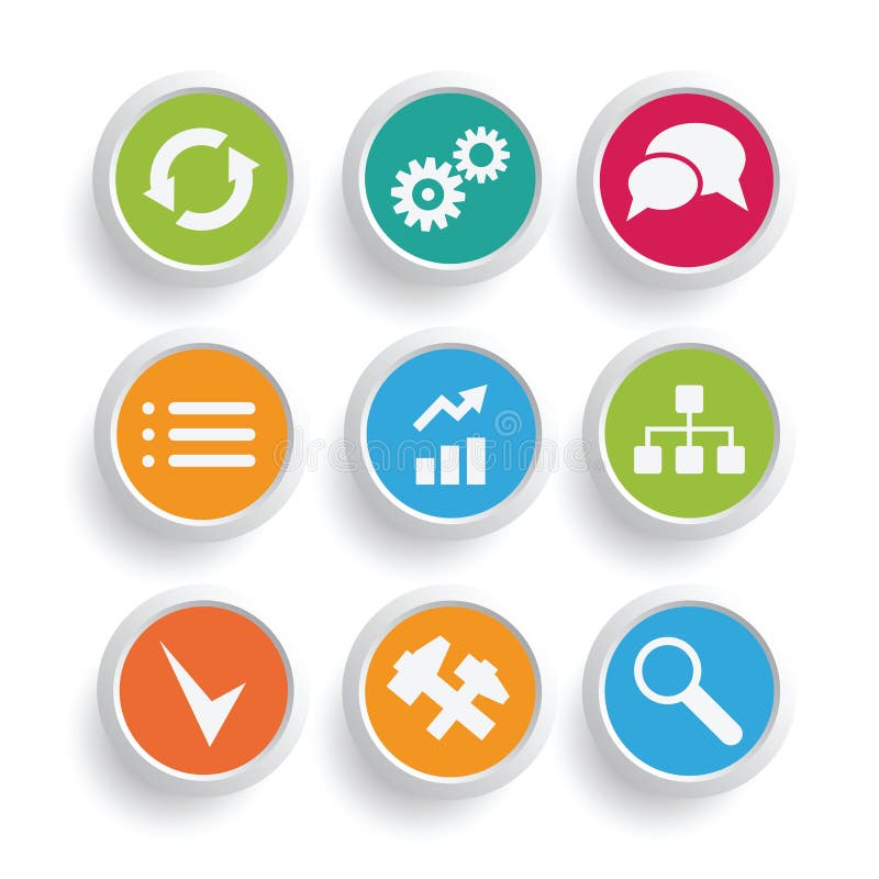 Infographics icons set stock vector. Illustration of icons - 53089170