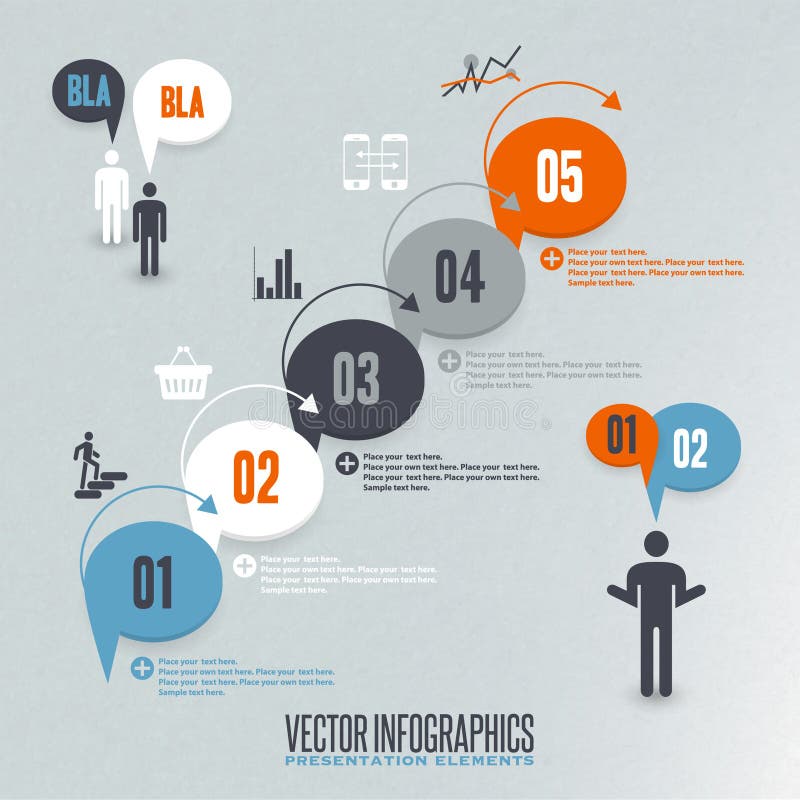 Infographic Vector Concept in Flat Design Style - Timeline Template ...
