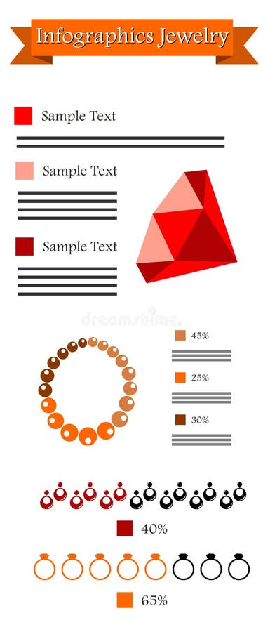 Infographics jewelry stock vector. Illustration of product - 58502441