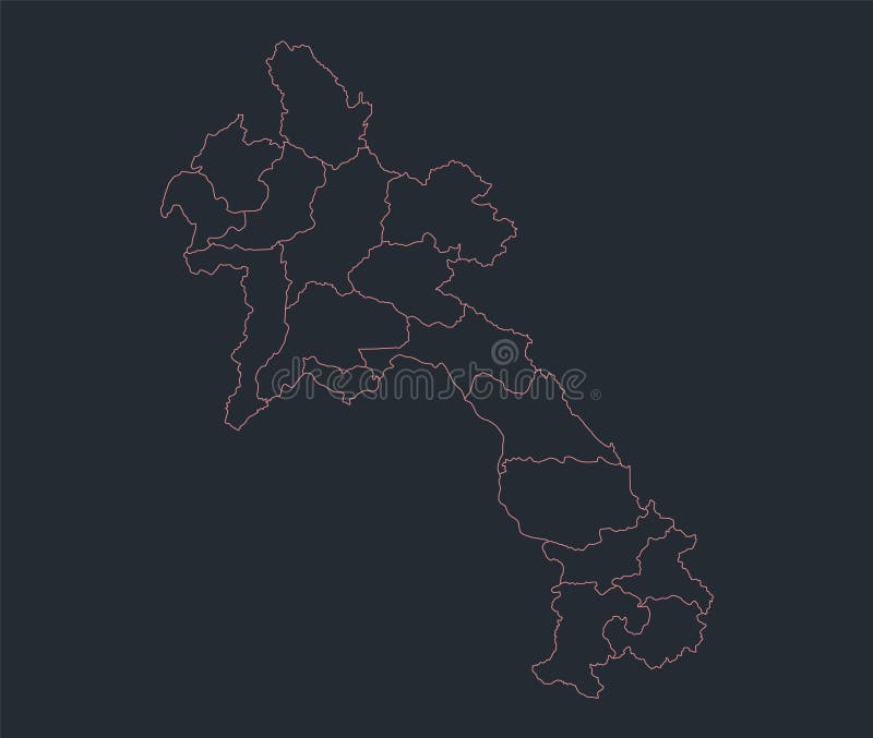 Infographics Laos - Platte Ontwerpblanco Kaart Vector Illustratie ...