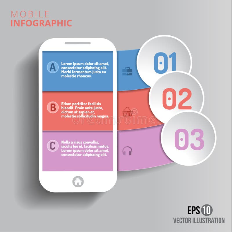 Infographics Mobile Phone Data / Paper Style Stock Vector ...