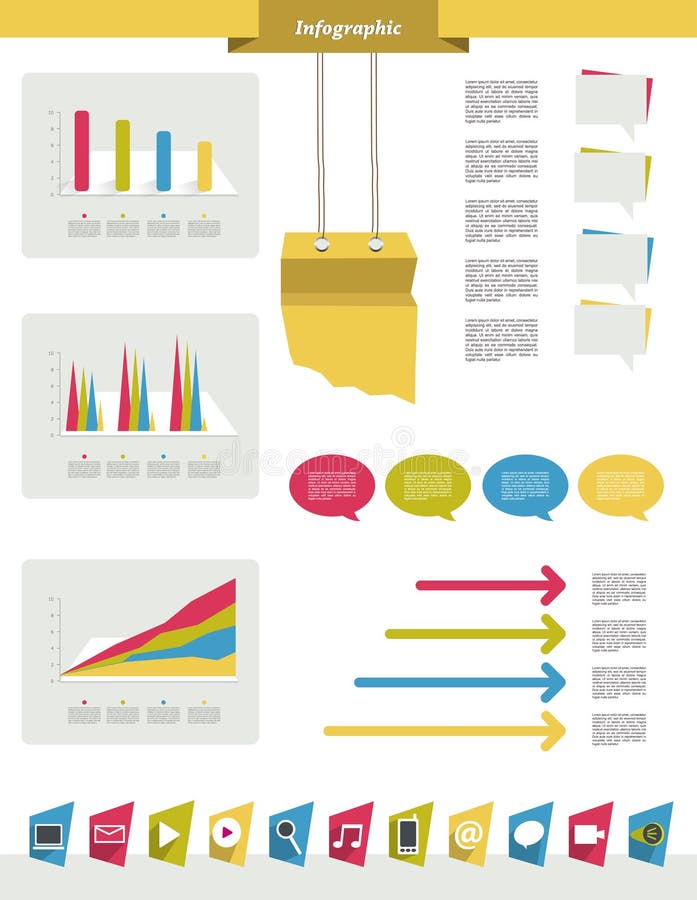 Infographics modern set. stock vector. Illustration of chart - 40627345