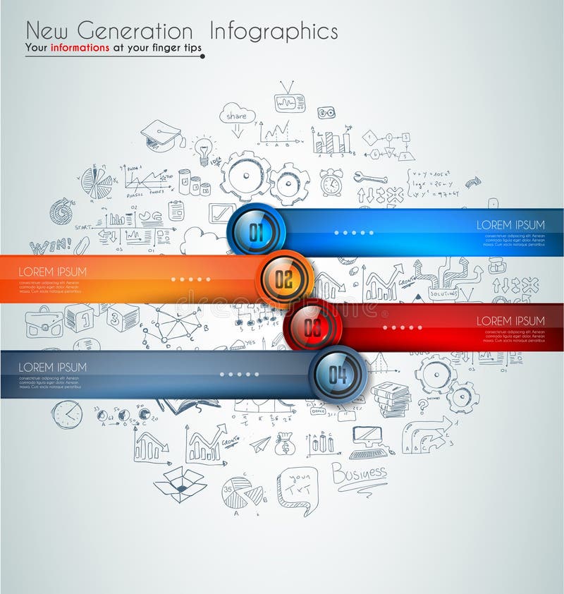 Infographics Modern Template To Classify Data and Information Stock ...