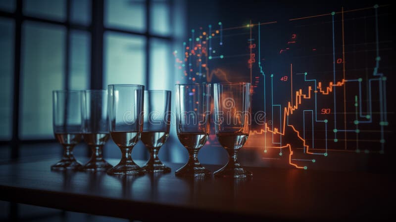 Infographics on the Monitor Screen. AI Generated Stock Photo - Image of ...