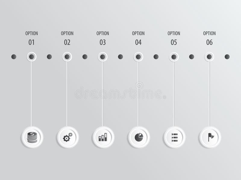Infographics Number Options Template Stock Vector - Illustration of ...