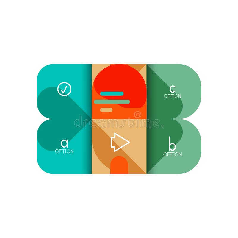 Infographics Option and Step by Step in Rounded Squares, Element of ...