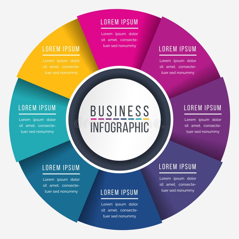 Infographics 8 Options or Steps Design Template for Business Stock ...