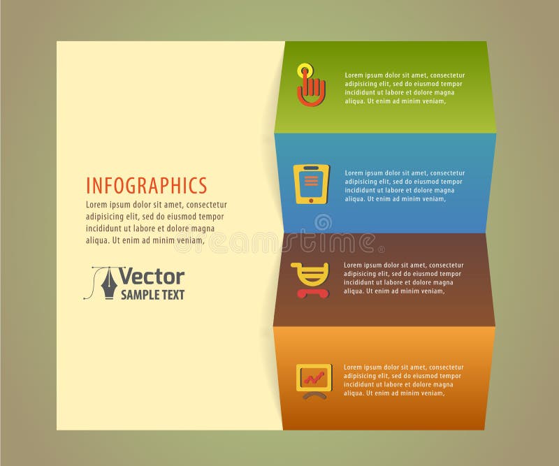 Infographics Paper with Icons for Presentation Science Stock Vector ...