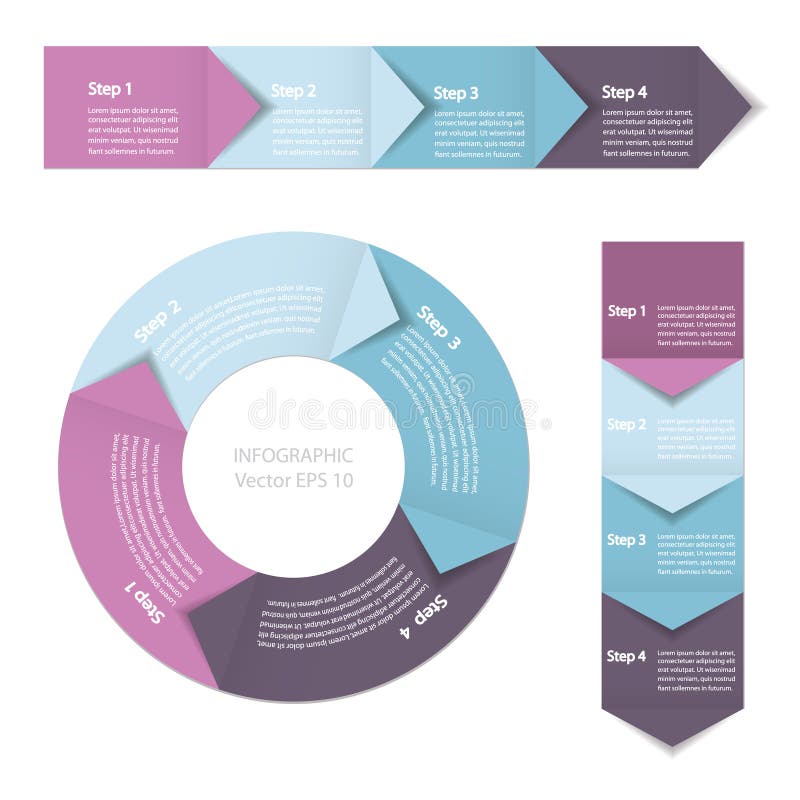 Infographics. Process Chart Module Stock Illustration - Illustration of ...