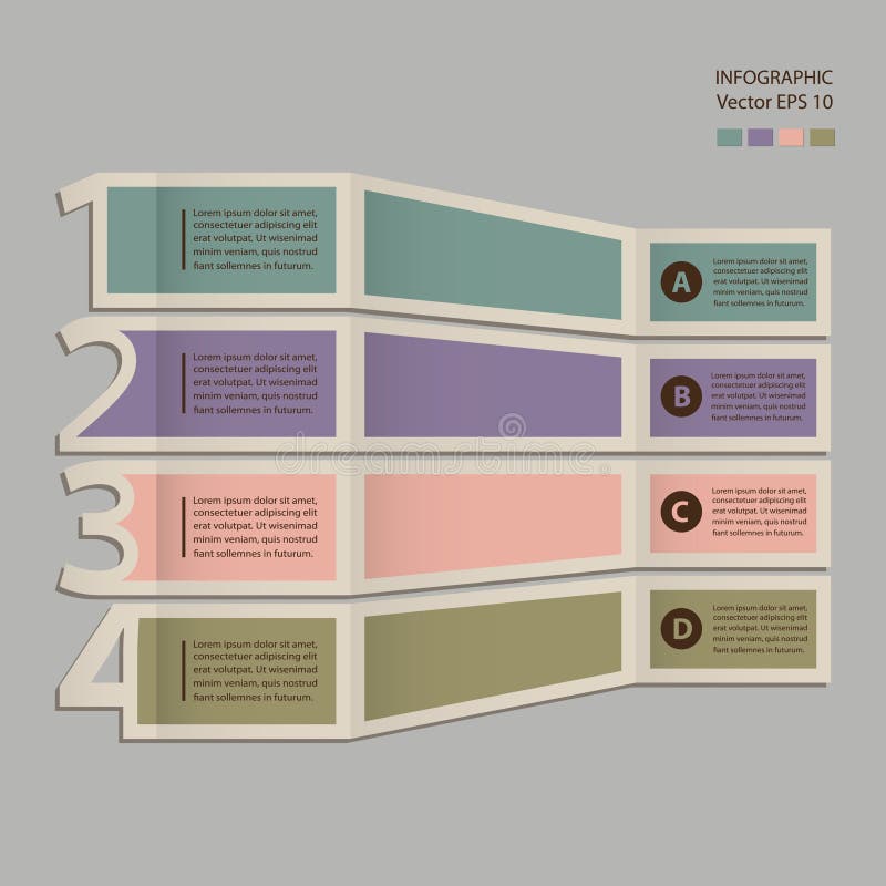 Infographics. Process Chart Module Stock Illustration - Illustration of ...