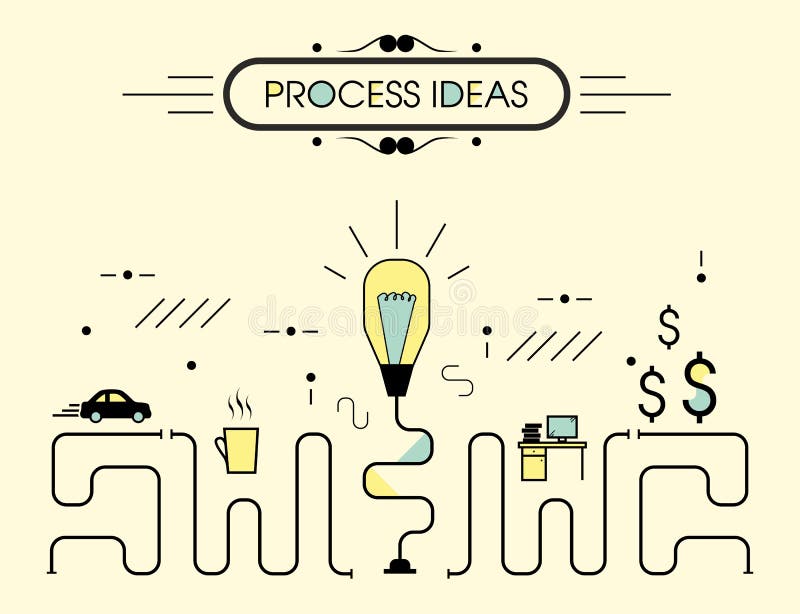Infographics process ideas stock vector. Illustration of concept - 74850878