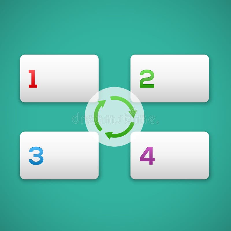 Infographics Process Template with Set of Numbers Stock Vector ...