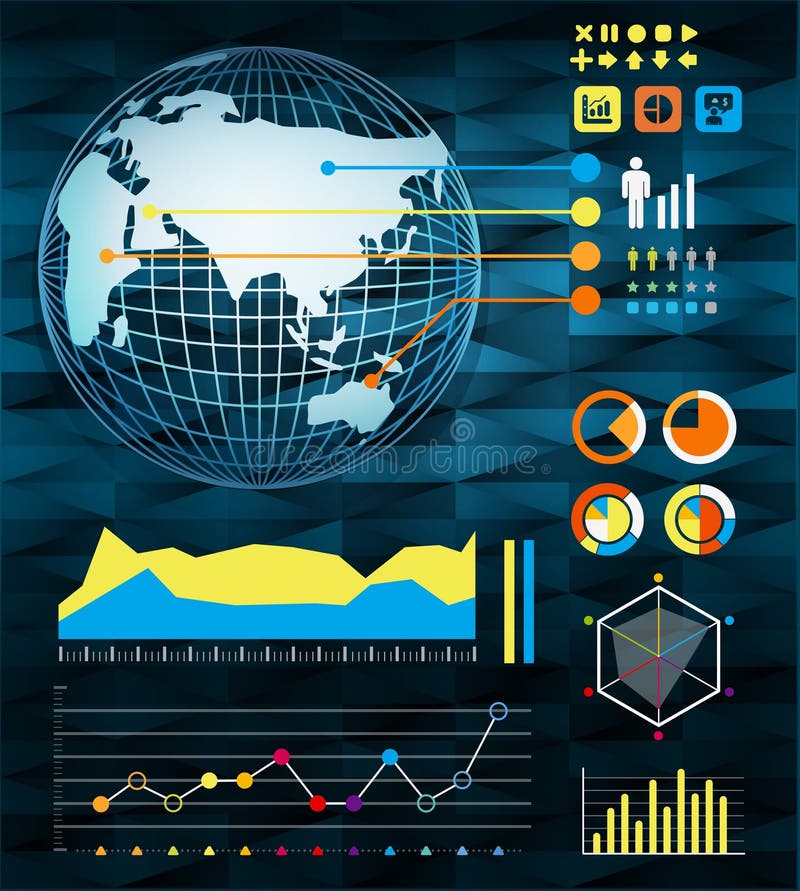 Infographics Set and Information Technology Graphics Stock Vector ...