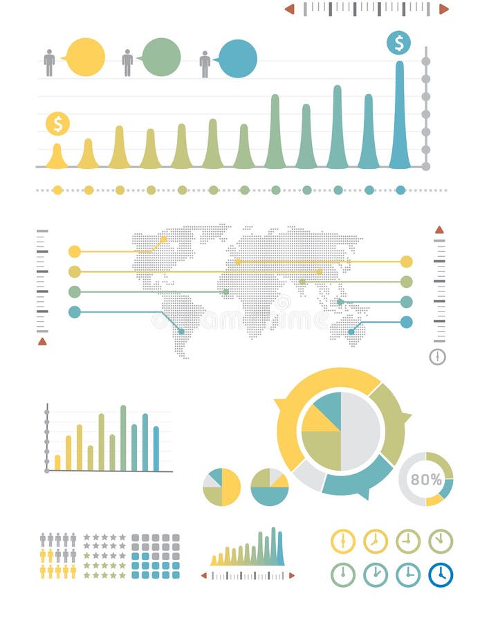 Infographics Set and Information Technology Graphics Stock Vector ...