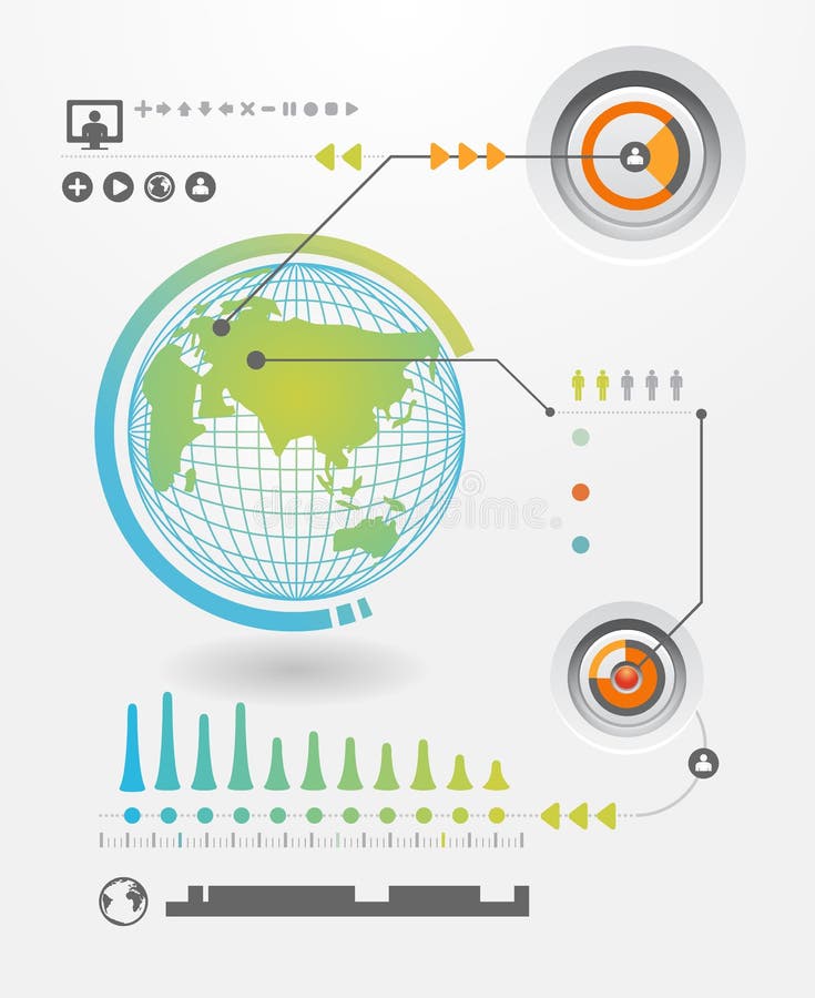 Infographics Set and Information Technology Graphics Stock Vector ...
