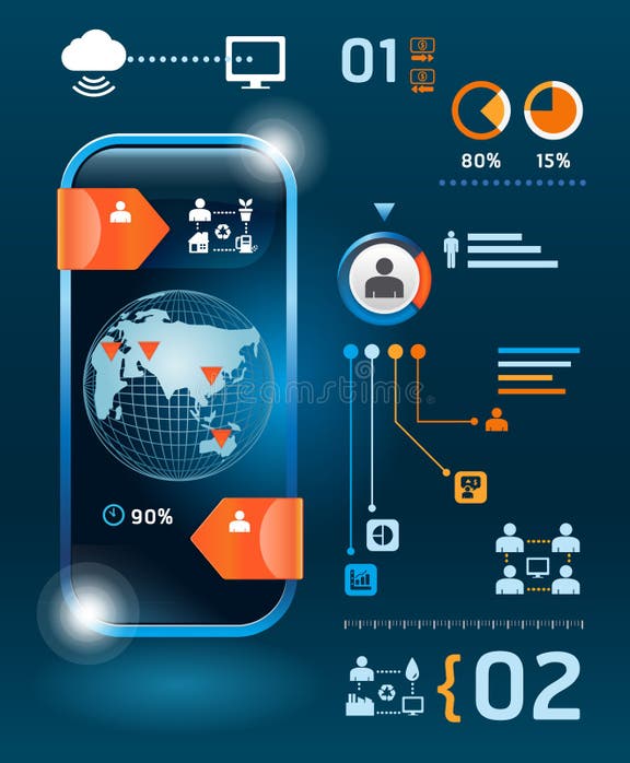 Infographics Set and Information Technology Graphics Stock Vector ...