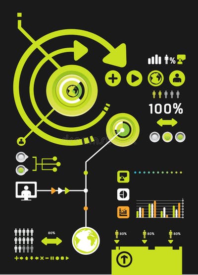 Infographics Set and Information Technology Graphics Stock Vector ...